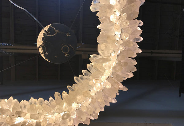 ROXI Quartz Crystal Circle Chandelier 48 – Luxe Light & Home